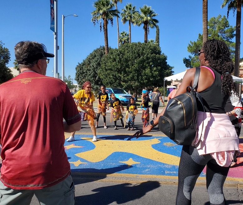 Amal the Giant Puppet and Tucson lowriders | I saw it in Tucson
